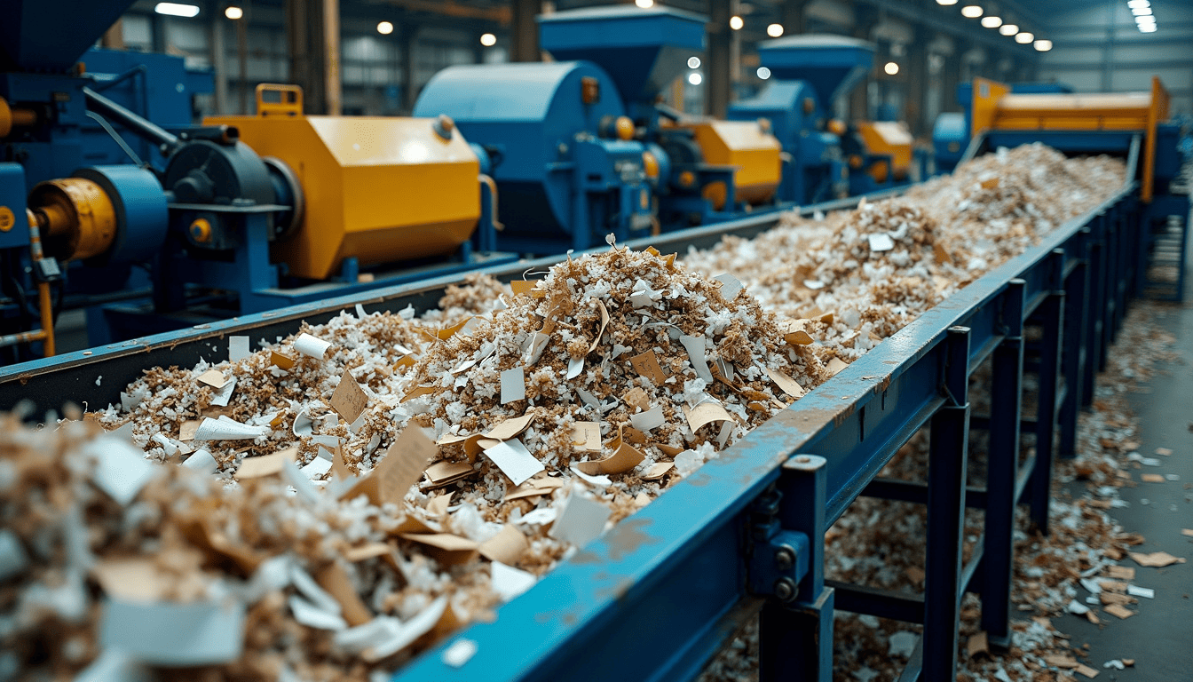 High-efficiency conveyor systems for paper recycling